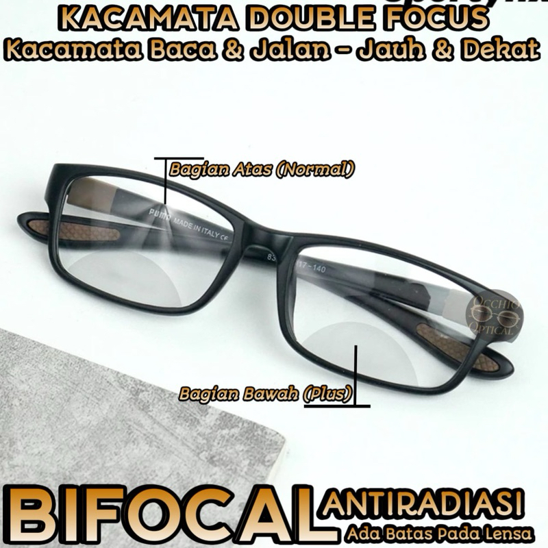Jual Kacamata Double Focus Baca Dan Jalan Pria/Wanita | Kacamata Baca ...