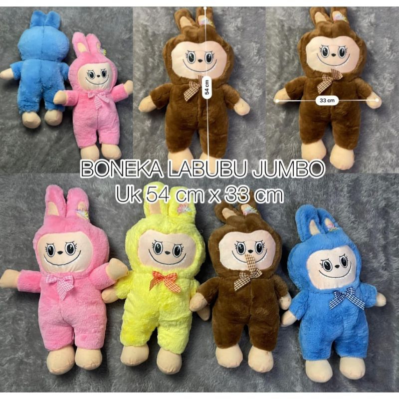 Jual (Labubu 55 cm) boneka viral/Boneka labubu viral halus lembut ...