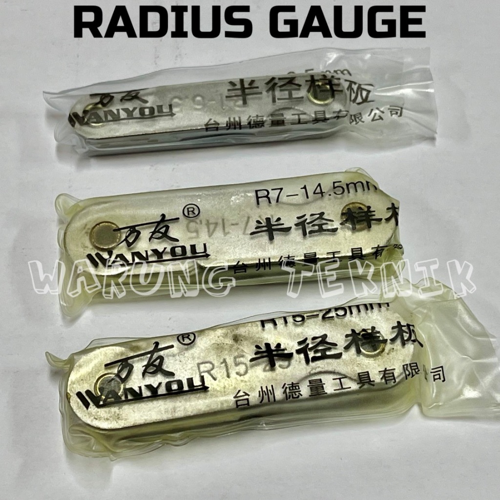 Jual RADIUS GAUGE - MAL RADIUS - ALAT UKUR CELAH BAUT R 1 - 6.5 mm / R ...