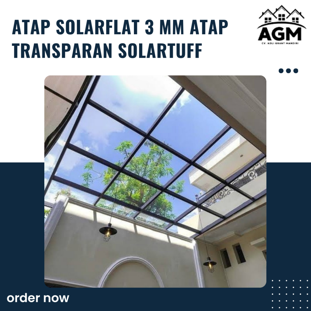 Jual ATAP SOLARFLAT 3 MM ATAP TRANSPARAN SOLARTUFF | Shopee Indonesia