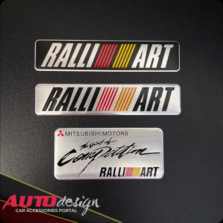 Jual Ralliart Emblem Mobil Mitsubishi Alumunium Sheet Best Quality ...