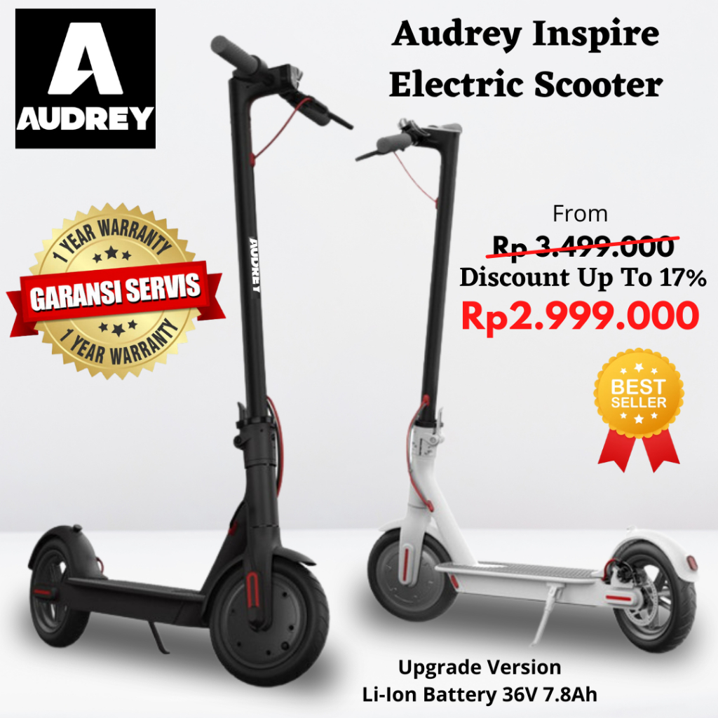Jual Audrey Inspire Electric Scooter Garansi 1 Tahun 7.8Ah / Scooter ...