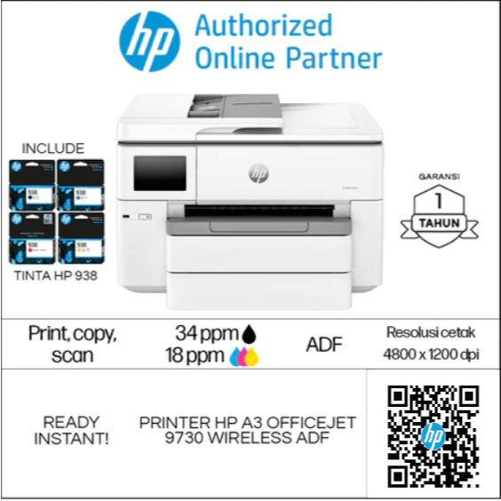 Jual HP OfficeJet Pro 9730 Print A3 Copy Scan A3, Duplex Print A3, ADF, Paper Tray 2x 250 sheets ...