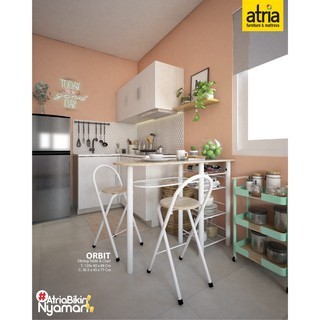 Jual Atria Meja Makan Orbit Atria Set Minimalis 1 Table + 2 Chair Snoma ...