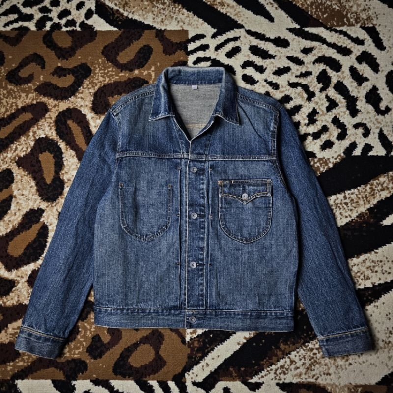 Jual Uniklo denim trucker type I L | Shopee Indonesia