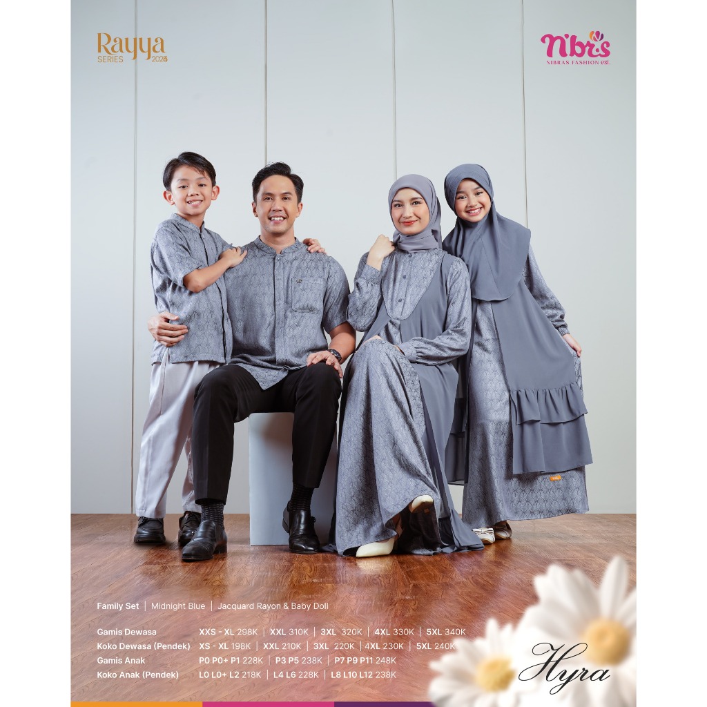 Jual Nibras Rayya Series HYRA MIDNIGHT BLUE Bahan Jacquard Rayon & Baby ...