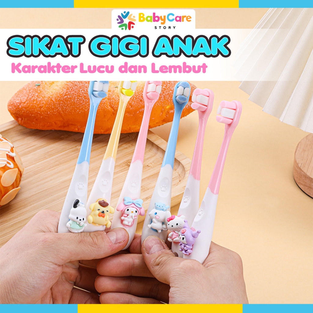 Jual SIKAT GIGI BAYI LEMBUT Bulu Halus Karakter Lucu Sanrio Kuromi ...