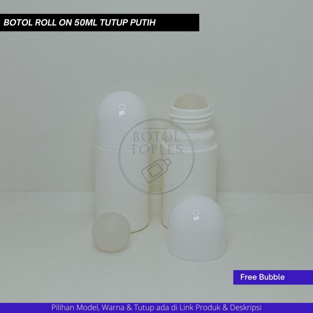 Jual Botol Roll On 50ml Putih Kemasan Wadah Kosong | Shopee Indonesia