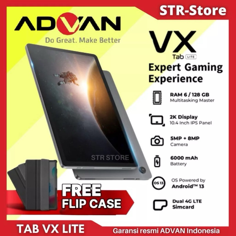 Jual ADVAN Tab VX Lite 6GB / 128GB 10.4 inch Tiger T618 Android 13 Dual ...