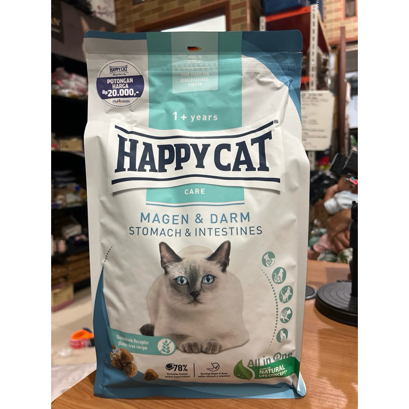Jual Happy cat sensitive 1+years stomach intestinal 1.3kg | Shopee ...