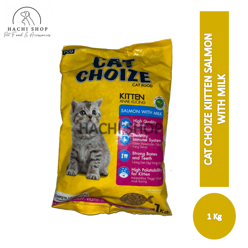 Jual CAT CHOIZE KITTEN SALMON WITH MILK 1KG | Shopee Indonesia