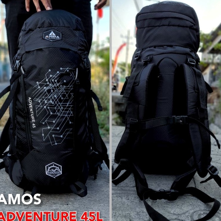 Jual Harga Promo Tas Pendaki Gunung 45L Tas Keriel Carrier 45 Liter up 5L Camping Hiking ...