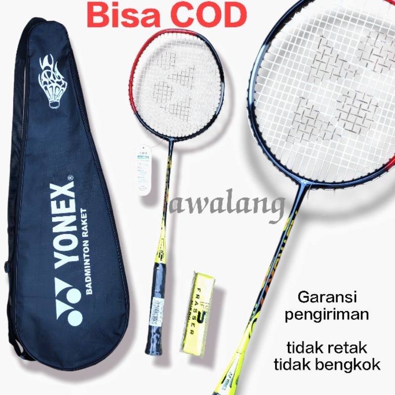 Jual Raket bulutangkis isi 1 raket 1 grip 1 tas raket badminton murah ...