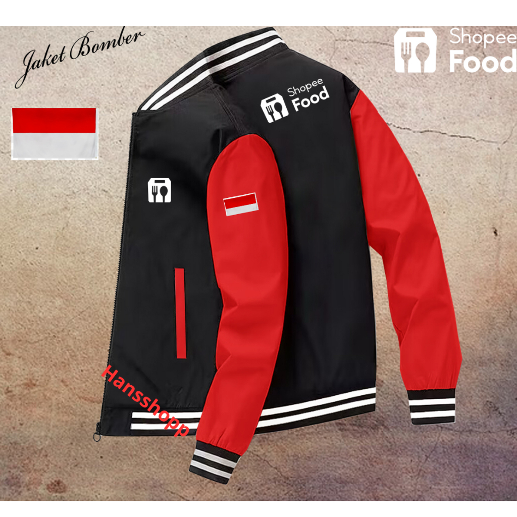 Jual jacket shopee food Putih jacket jacket motor pria wanita jaket ...