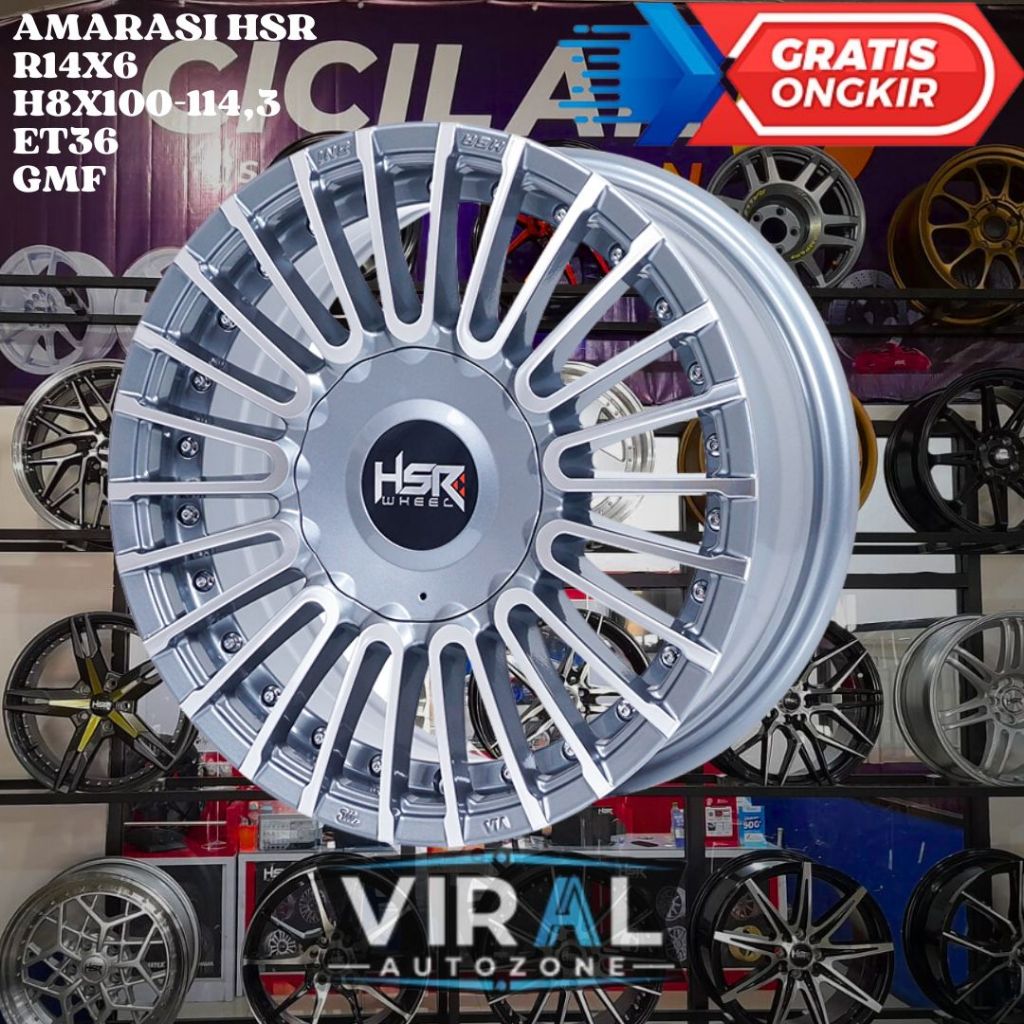 Jual Velg Mobil Ring 14 HSR AMARASI R14 UNTUK DATSUN , KARIMUN , AIR EV , SPRESSO | Shopee Indonesia