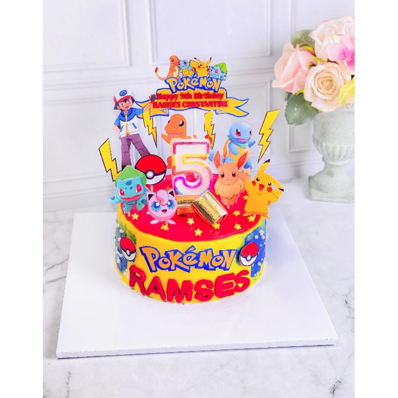 Jual kue ulang tahun anak birthday pokemon topper | Shopee Indonesia