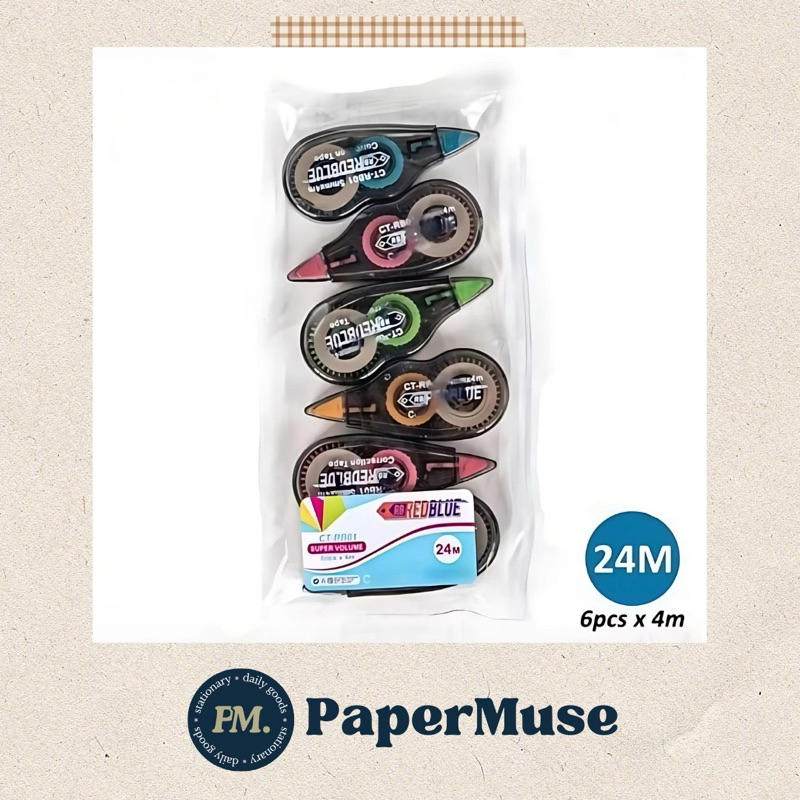 Jual TIP-EX KERTAS MEREK SQUEEZY 4M ISI 6 PCS | Shopee Indonesia