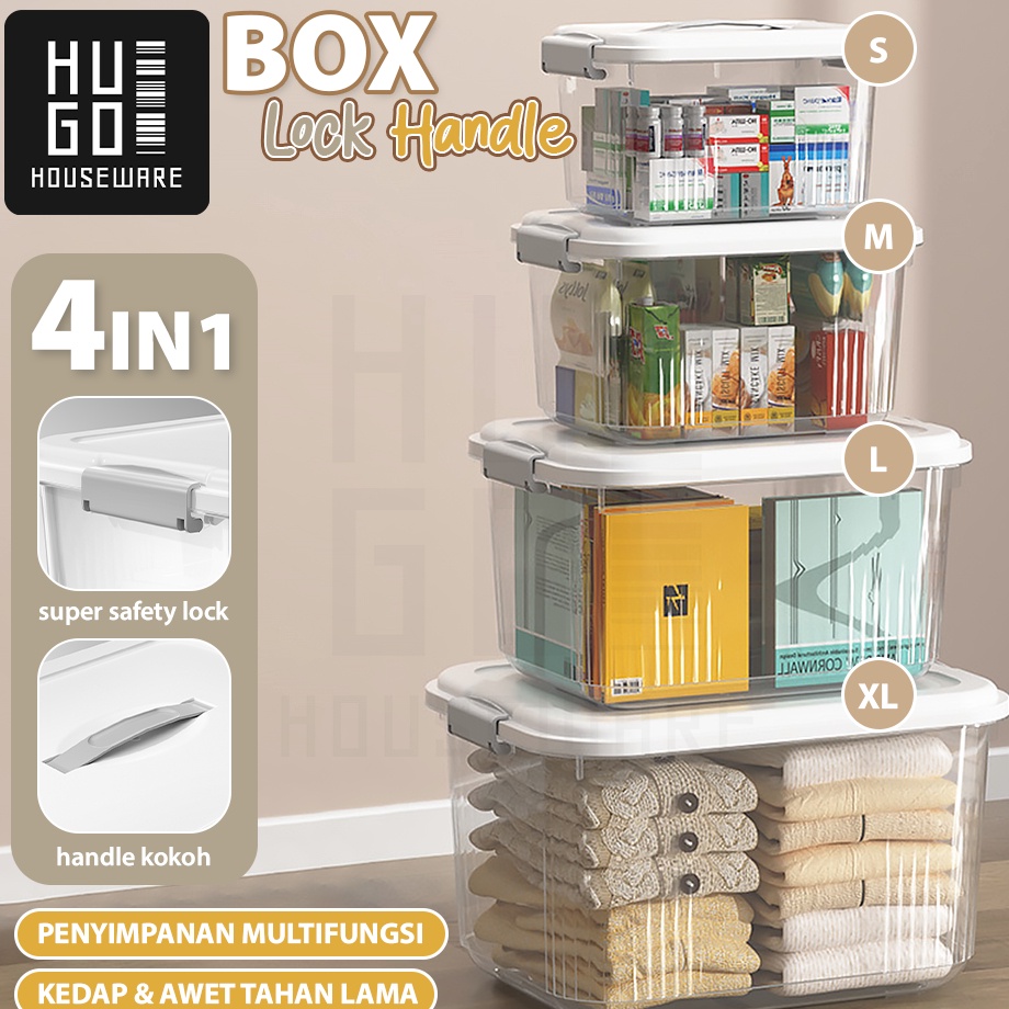 Jual HUGO Container Box Set 4 Pcs Storage Box Organizer Tempat ...