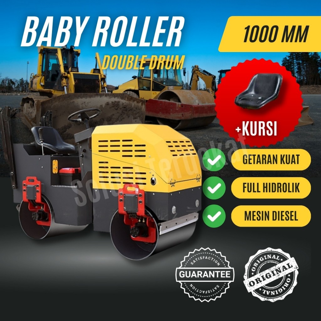 Jual MESIN BABY ROLLER 2 DRUM 1000mm / MINI ROLLER / SMALL ROLLER ALAT ...