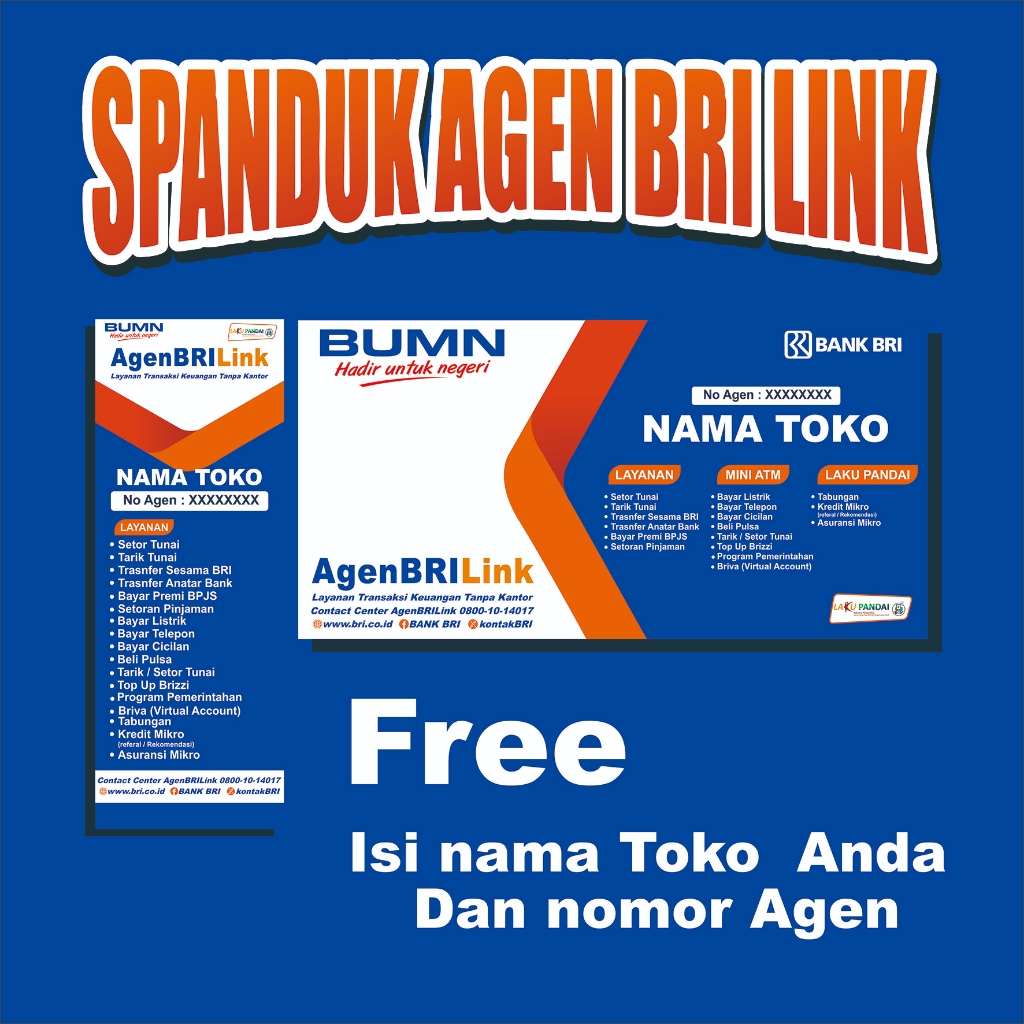 Jual Spanduk / Banner Agen Brilink Bank BRI TERBARU 2024 | Shopee Indonesia