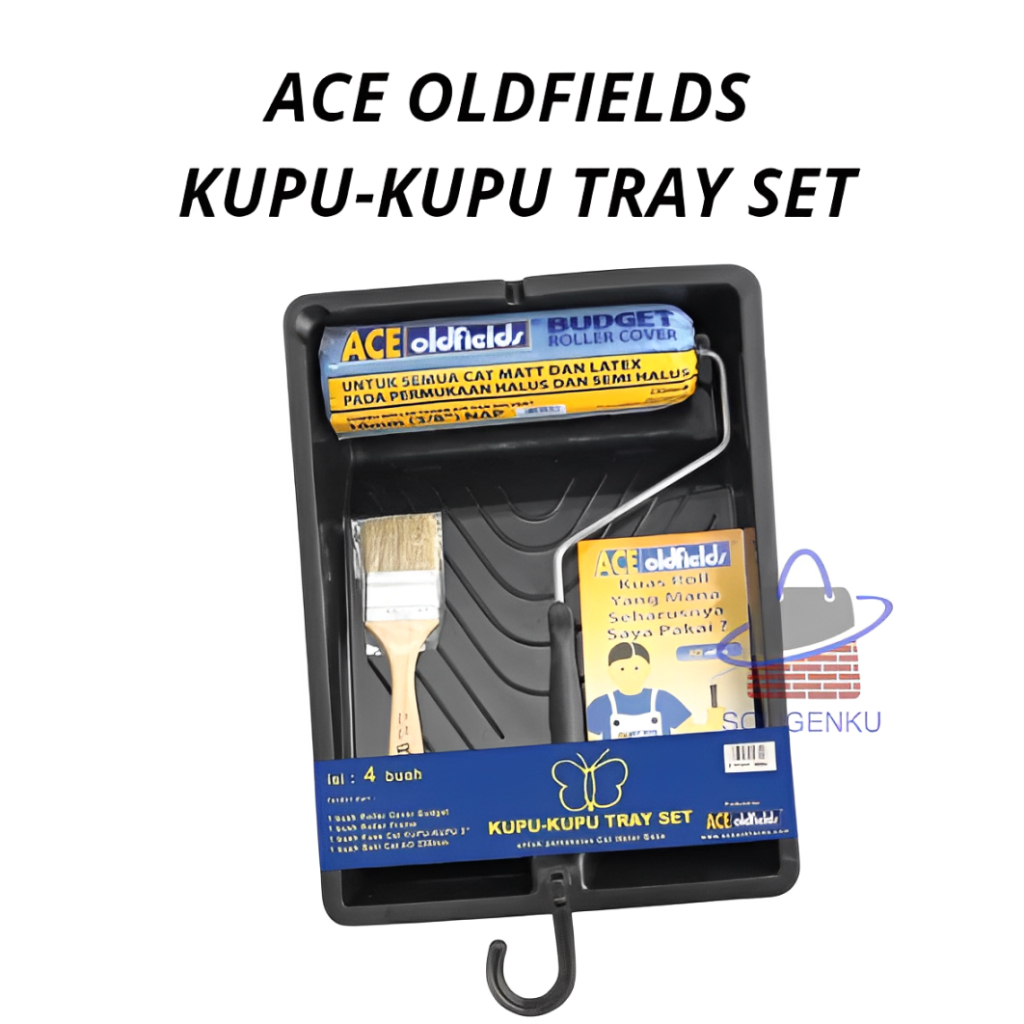 Jual Baki cat Ace Oldfields Kupu Kupu Tray Set / Kuas Roll Ace Oldfields Kupu Kupu Tray Set ...