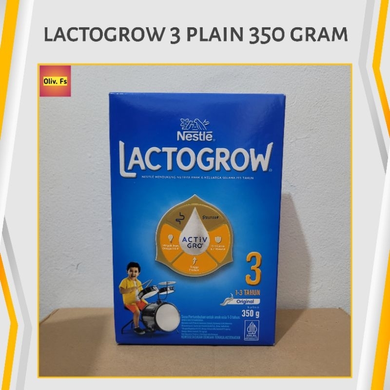 Jual Nestle Lactogrow 3 ACTiVGRO Plain 350g Susu Anak Box 350gr ...