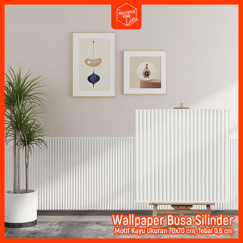 Jual Wallpaper Dinding Foam 3D Motif Kayu Silinder / Stiker Dinding ...