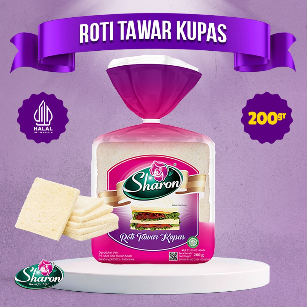 Jual Sharon Bakery Roti Tawar Kupas 200gr | Shopee Indonesia