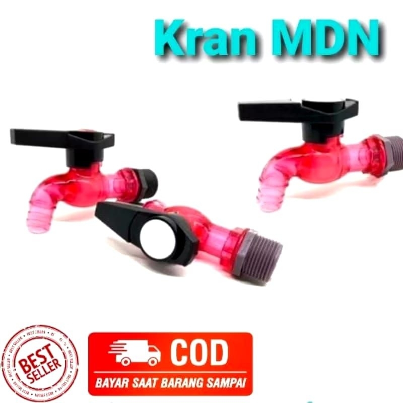 Jual Kran Air PVC Transparan MDN 1/2 Inch | 3/4 Inch | Keran Air MDN | Shopee Indonesia
