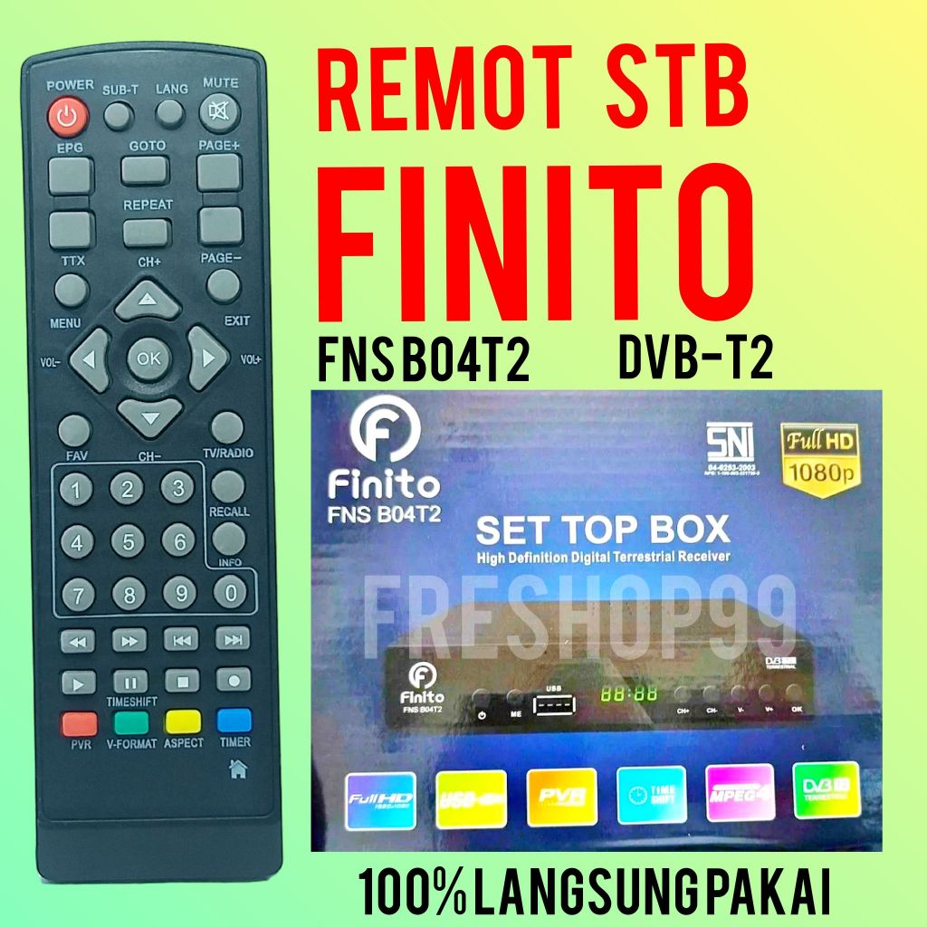 Jual Remote set top box finito remot stb siap pakai langsung nyambung ...