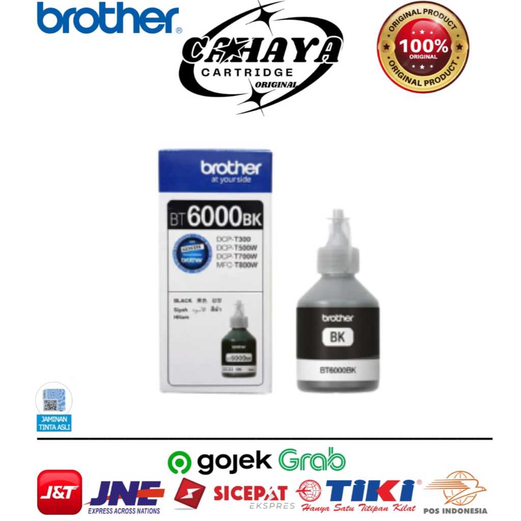 Jual Tinta Brother BT 6000 / BT6000 Black Original (BT6000BK) | Shopee ...