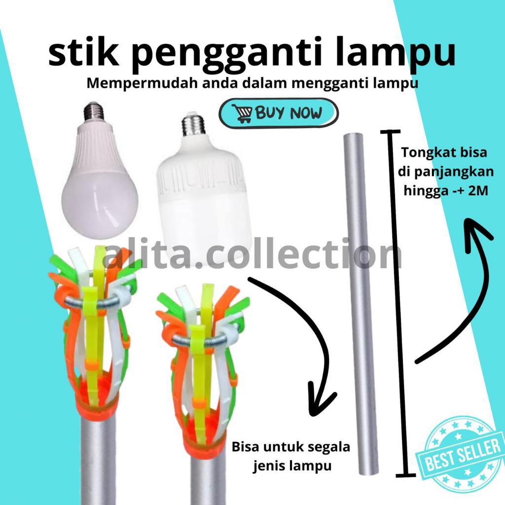 Jual Tongkat Stick Pengganti Pemasang Bohlam Lampu Downlight 2 IN 1 ...