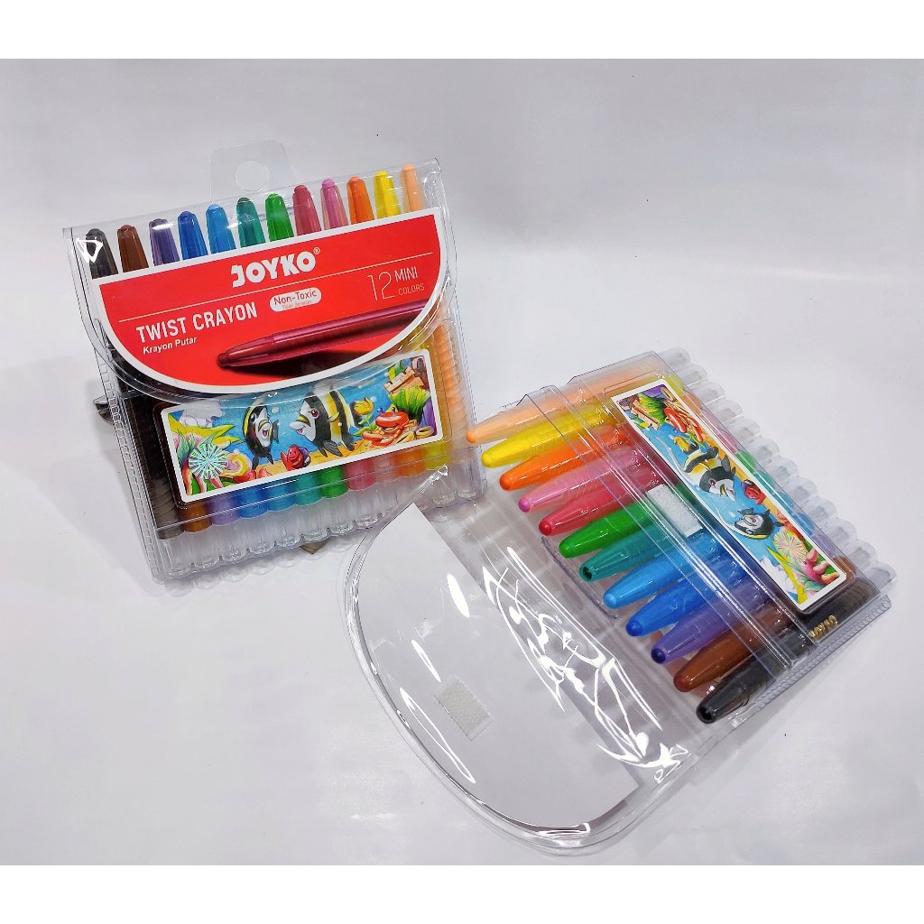 Jual CRAYON / Joyko Krayon Putar Pendek 12C / Joyko Twist Crayon TWCR ...