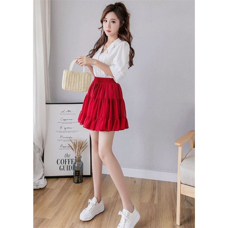 Jual ROK KARAKOREA -SKIRT FLARE CERUTY SIFON KOMBINASI FURING TIDAK ...