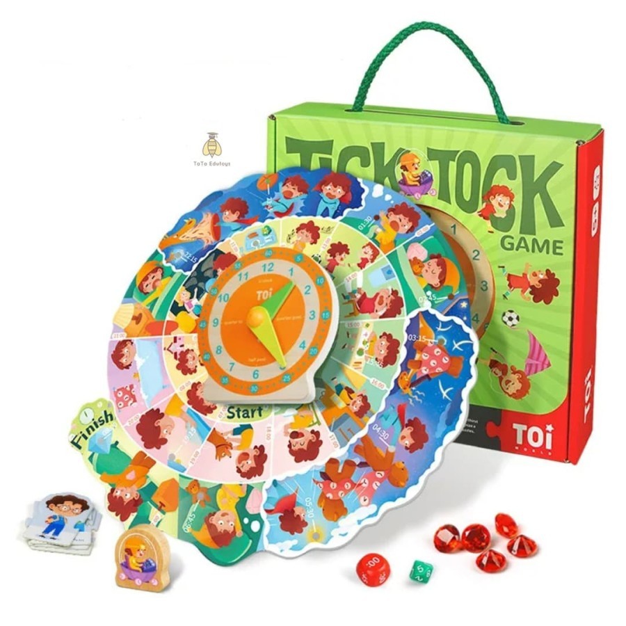 Jual TOI Tick Tock Clock Telling Time Game Mainan Edukasi Anak | Shopee ...