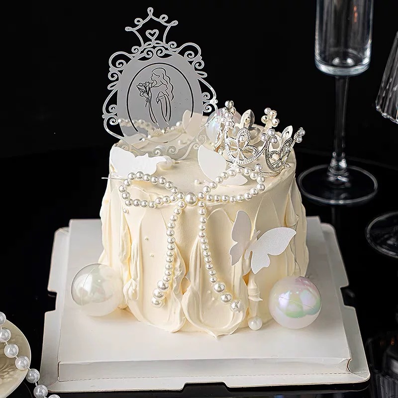 Jual CAKE TOPPER PITA MUTIARA PEARL RIBBON ESTETIK tusukan hiasan ...