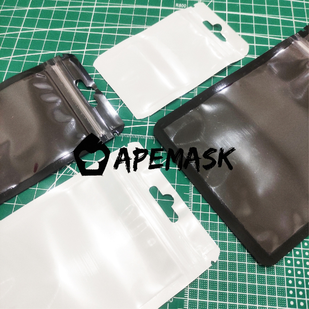 Jual Plastik OPP Souvenir Aksesoris Klip Zipper Ziplock Bening Hitam ...