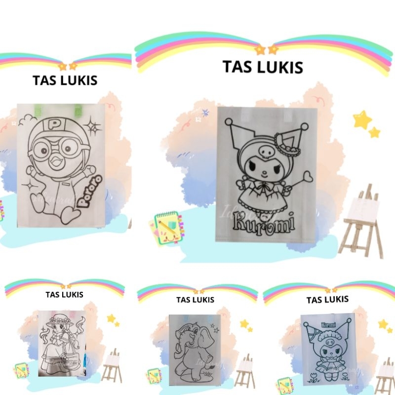 Jual TAS LUKIS SPUNBOND / MEWARNAI TAS / TOTEBAG LUKIS TERBARU | Shopee ...