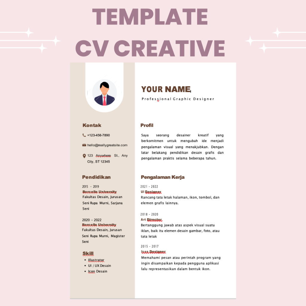 Jual TEMPLATE CV CREATIVE | CV KREATIF | Shopee Indonesia