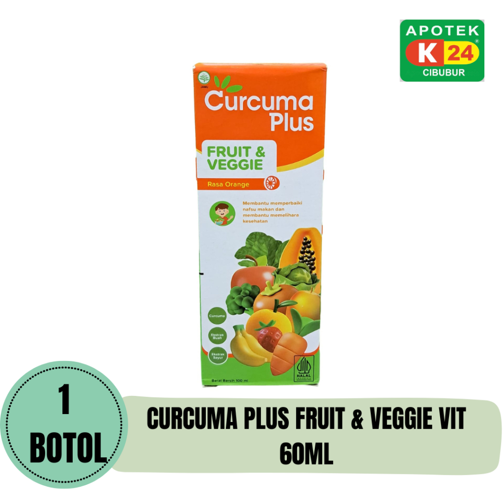 Jual Curcuma Plus Fruit & Veggie Rasa Jeruk 100 mL - Asupan Kebutuhan ...