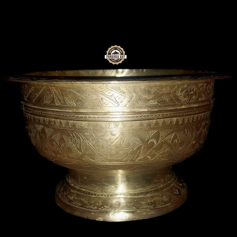 Jual Bokor kuningan ukir lawas size BESAR ( B744 ) | Shopee Indonesia