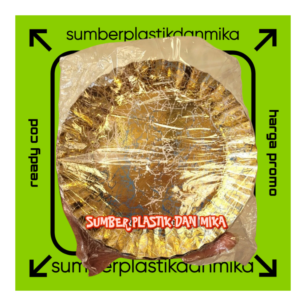 Jual [ 1 PACK 10 PCS] PIRING MAS KECIL PIRING KERTAS KUE PIRING KUE ...