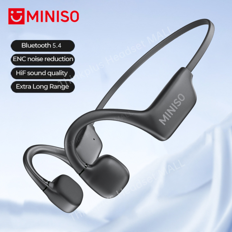 Jual MINISO X60 Headset Bluetooth 5.4 Open Ear Bone Conduction Earphone ...