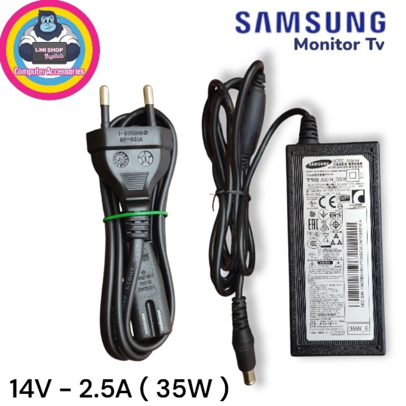 Jual SAMSUNG 14V - 2,5A Adaptor Monitor TV kabel power Samsung 14V - 2 ...