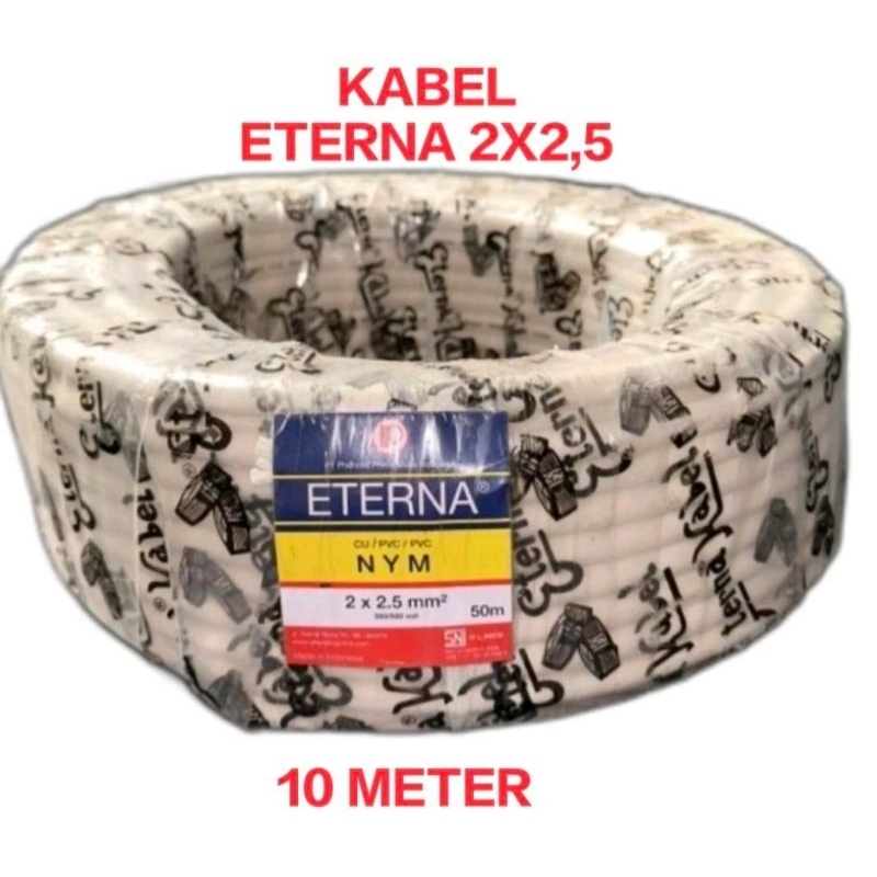 Jual KABEL LISTRIK ETERNA NYM 2X2.5 (10 METER) ECERAN KABEL ETERNA TEMBAGA ASLI 10 METER ...