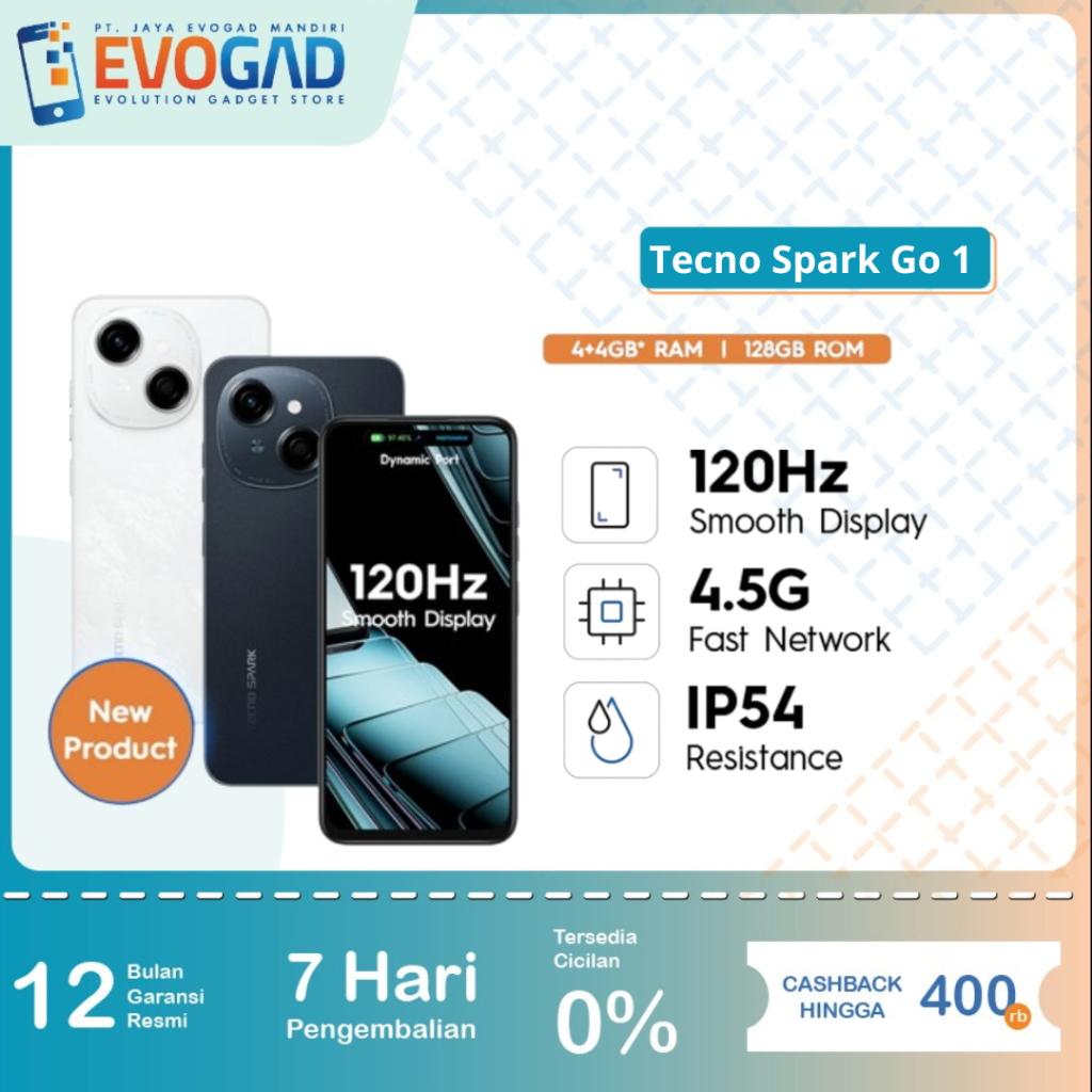Jual TECNO SPARK GO1 4/64GB 4/128GB, Android 14 (Go edition), 120Hz ...