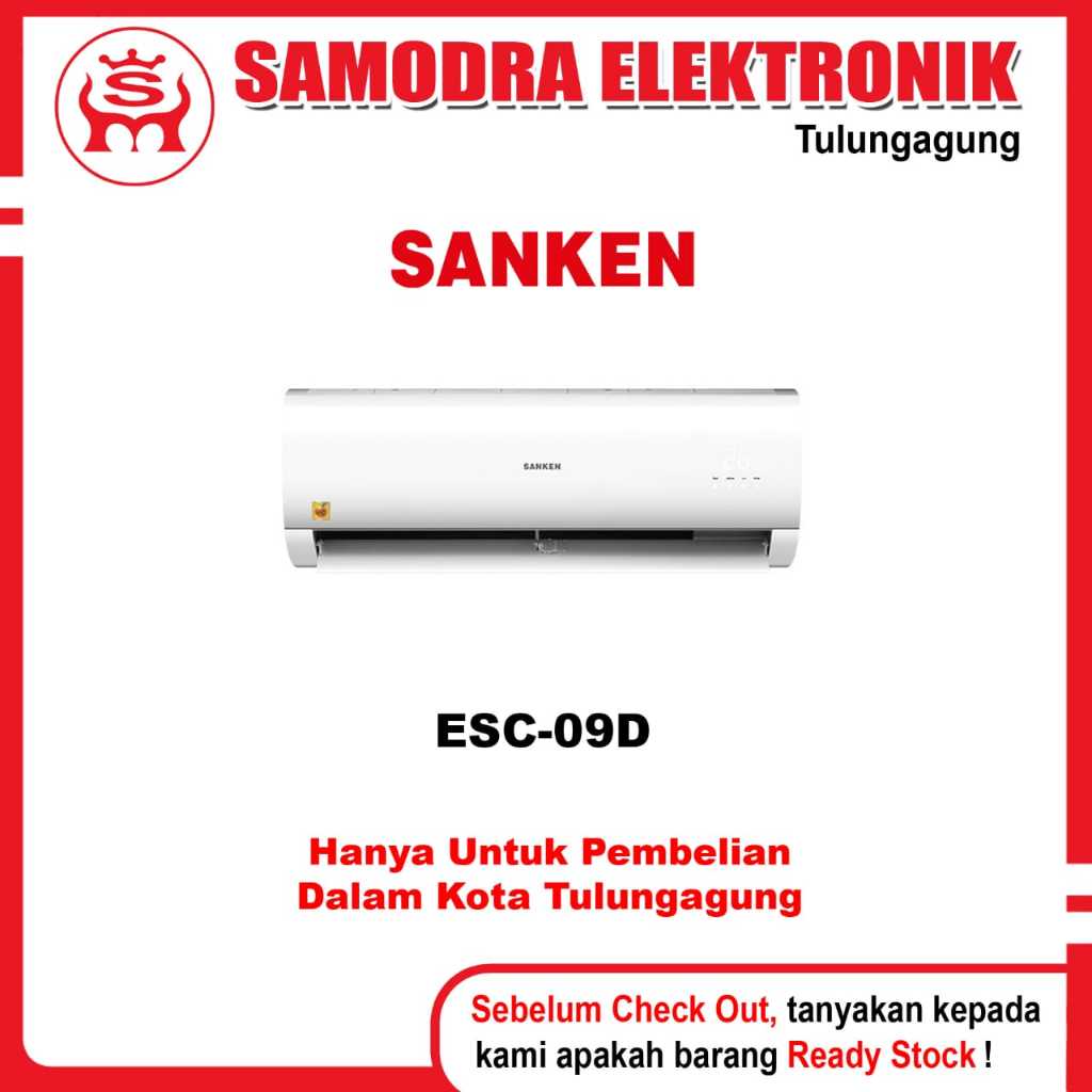 Jual (Gratis Pemasangan) AC SANKEN 1 PK ESC-09D | Air Conditioner Sharp ...