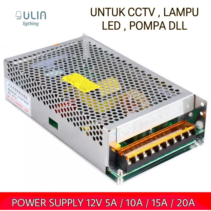 Jual Power Supply PSU 12V - 3A 5A 10A 15A 20A ampere Travo Led strip ...