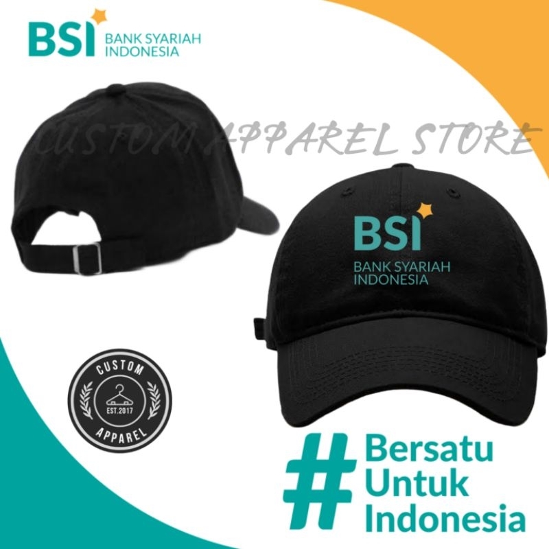 Jual Topi Baseball Cap - BSI Bank Syariah Indonesia | Shopee Indonesia