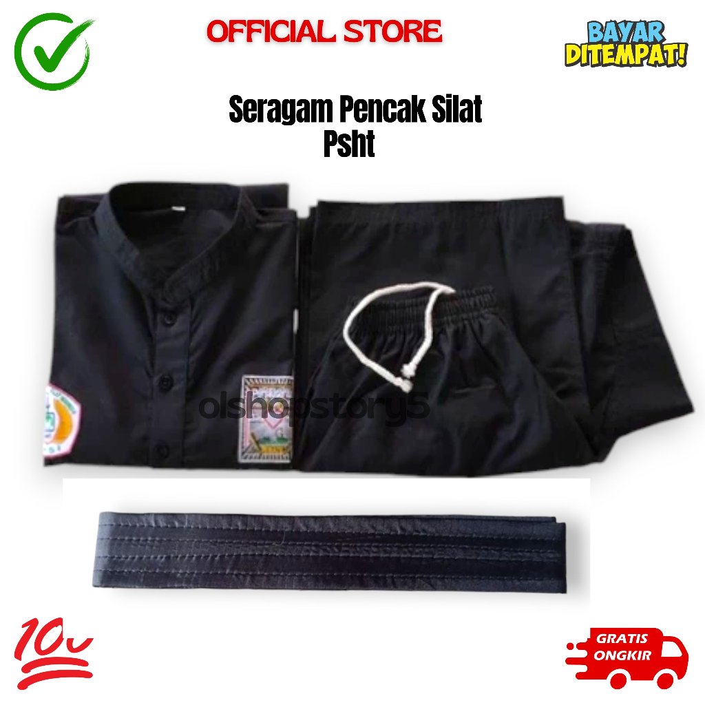 Jual Sakral Siswa Psht Kancing + Sabuk Standart Baju Silat Psht Anti ...